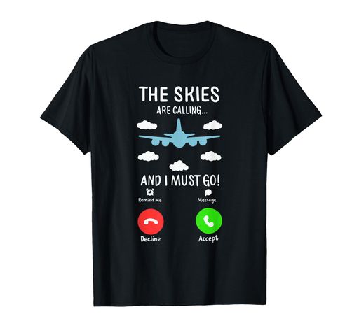 空が呼んでいるので、飛行機愛好家や飛行機愛好家のためにTシャツを着なければなりません。 飛行機愛好家のTシャツ飛行が大好きなパイロットへのプレゼントにも最適です。