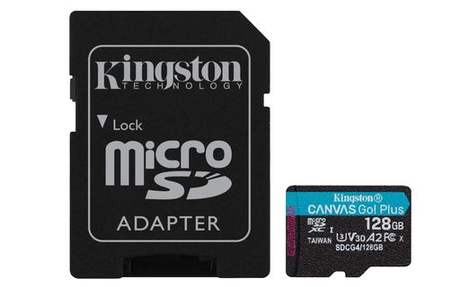 Kingston Canvas Go! Plus microSD カード 容量:128GB / SD変換アダプタ付 カードタイプ :micro SDXC / CLASS10 / UHS-I / U3 / V30 / A2 最大読み取り速度:...