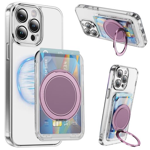 【強力な磁気吸着】カードケースに強力なN52マグネットが内蔵され、スマホに近づくと自動的に吸着し、一秒で完成、外出する時、とても便利です。ポケットから取り出した際にも外れる心配がありません。マグネットカードホルダーを外したらワイヤレス充電も...