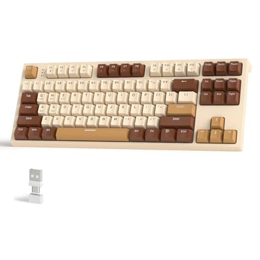 技術基準適合証明番号:219-249332 【デュアルモード2.4 GhzとBluetooth 5.0】このワイヤレスキーボードには、アップグレードされたワイヤレスBluetoothチップが搭載されており、安定した低遅延接続が真のワイヤレス...