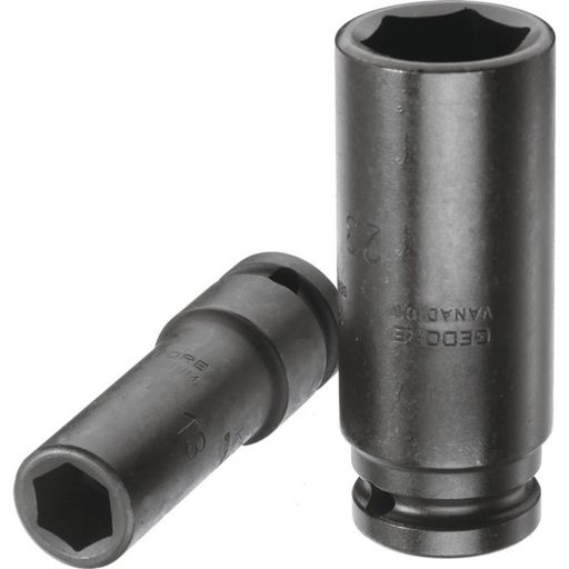 差込角(mm) : 12.7 全長(mm) : 77 対辺寸法(mm) : 10 タイプ : ロング 仕上げ : ガンメタル 素材 : 特殊クロムバナジウム鋼