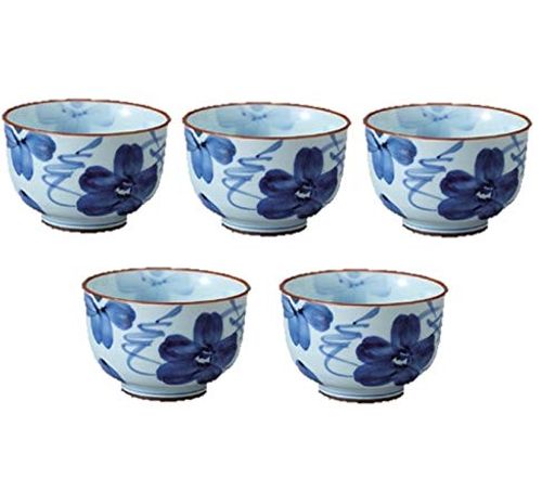 碗サイズ(ΦxHcm):8x5.5cm150cc 箱サイズ(WxDxHcm):30.5x10x8.8cm 材質:磁器 生産地:日本(有田焼) 商品内容:千茶碗x5