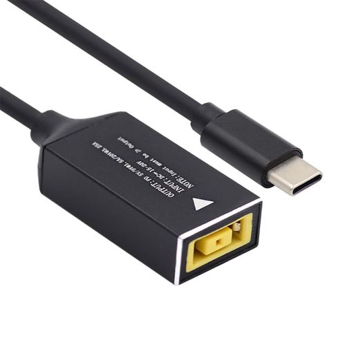 ラップトップ電話PD9V15V20V用、長方形ジャックThinkpadX1入力からUSB-CType-C電源プラグ充電ケーブル。 Type-CPDおよびQC2.0/QC3.0/DCP/PE+1.1/PE2.0/FCP/AFC/SFCP/SC...