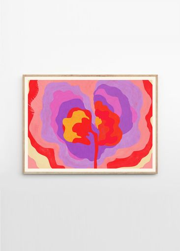 ジークレープリントという手法でPOSTERCLUBのために特別に作成されています。ジークレープリントとはフランス語で「吹き付けて色を付ける」という意味で、版を用いずに刷り上げるのが特徴です。デジタルデータを上質なナチュラルアート紙に印刷して...