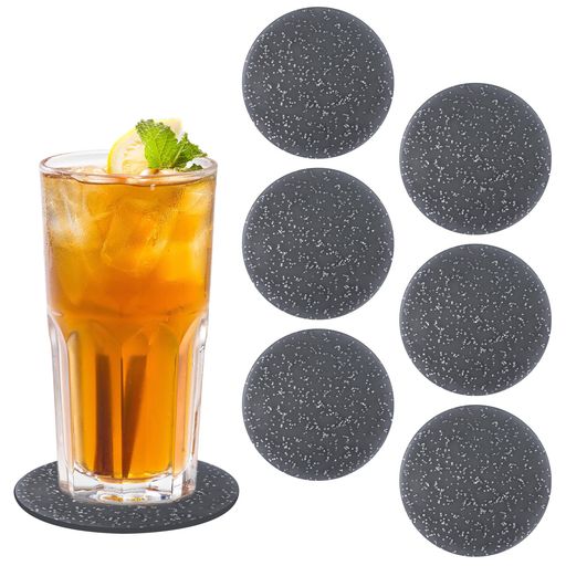 Premium Set: Includes 6 round crushed diamond acrylic coasters, each measuring 9.4 cm in diameter, perfect for protectin...