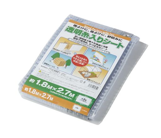 【商品仕様】本体サイズ:180x270x0.015cm/本体重量:1.1kg/材質:塩化ビニールシートにポリエステル糸入り、(ハトメ)アルミニウム、(付属ロープ)アクリル 【特徴】高い透明度のビニールシートです。雨や風から荷物などを守ります...
