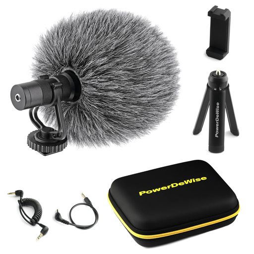 ビデオマイクと携帯電話ホルダーのシンプルで信頼性の高いマウントは、スマートフォンとカメラの両方でマイクを使用することができます。 内側に泡が付いている毛皮のようなフロントガラスは、カメラのマイクを使用して屋外でビデオを録画しているときに風や...