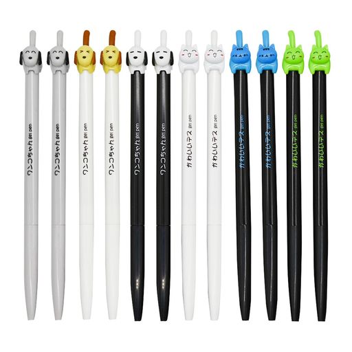 【インク】黒インク/ボール径: 0.5MM 【製品情報】全長約155MM/約6.8G,素材:プラスチック 【セット内容】6種類x各2本(合計12本セット)/仕様:ノック式ボールペン 【特徴デザイン】滑らかな書き心地、軽量で、握りやすく,てっ...