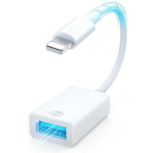 【iPhoneUSB変換カメラアダプタ-簡単にファイルを共有】このLightning-USBライトニング変換で写真やビデオを簡単に共有できます。追加のアプリは不要で、プラグアンドプレイするだけです。カメラ、USBフラッシュドライブ、またはメ...