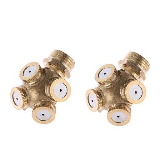 タイプ:スタイル6:4穴(おねじ)4穴(おねじ)接続直径:1/2インチ水圧:0.75-2.5Kpa水量:0.1-0.8m3/Hスプレー径:1-3Mサイズ:約5.2x4.3cm/2.05x1.69 この噴霧スプレーは環境に優しいブラス製の丈夫...