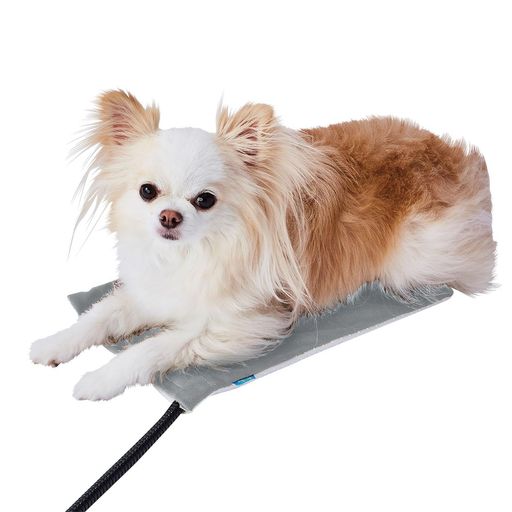 インドア 気持ちよくフィットする、厚みのあるペット用ソフトヒーター。温度調節とタイマー設定ができるコントローラー付。