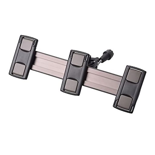 ホルダー可動サイズ : 23.5~29cm ロッドクランプ可動サイズ : 10~28mm径 製品重量(約) : 175g ※タブレットを挟む際、ホルダー3つの場合のタブレットサイズは29cm以上34cm未満、ホルダー2つの場合は18.5cm...