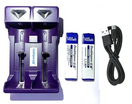 Ni-MH 角型ニッケル水素充電池 繰り返し回数 : 1000回 電圧:1.2V 容量:1400mAh サイズ:67mmx17mmx6mm 一世代前のウォークマン、MD、CDプレーヤー等のオーディオ機器に! 多用途充電器:充電用USBケーブ...