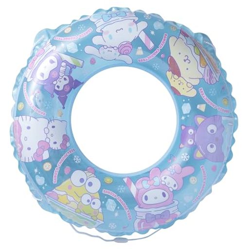 (C)SANRIO CO., LTD. TOKYO, JAPAN L サンリオキャラクターズが描かれた80cmうきわです。 本体サイズ:約80cm 内周サイズ:約105~110cm 胸囲の目安:約74cm