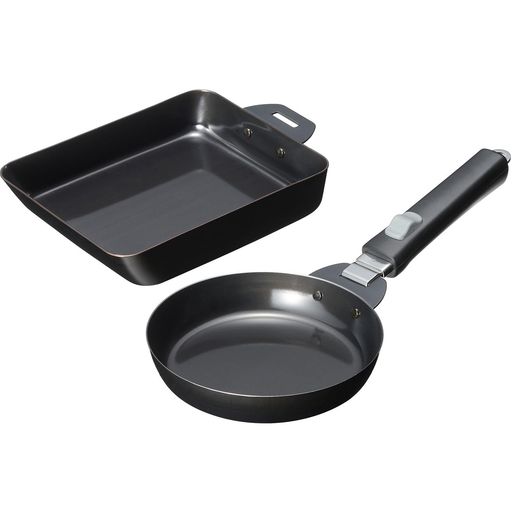 材料の種類:鉄、表面加工:シリコン樹脂塗装 [フライパン16cm]サイズ(約):幅18.5x奥行16x高さ3.1cm、重量(約):390g [角型フライパン14x18cm]サイズ(約):22x奥行15x高さ3.7cm、重量(約):570g ...