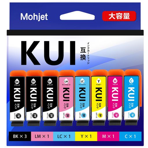 【対応機種】 エプソンプリンター EP-880AB EP-880AN EP-880AR EP-880AW EP-879AB EP-879AR EP-879AW に適用します。 【商品仕様】 互換インクカートリッジ KUI-6CL-L 6色8...
