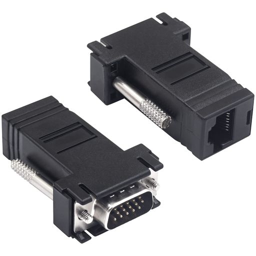 VGA-RJ45アダプタコネクタ、RJ45メス-VGAオスメスCAT5CAT6は、マルチメディアビデオ、ネットワークエンジニアリング用の720P、1080I、1080P、および高解像度フォーマット伝送をサポートします。 LCDTV、PC、ノ...