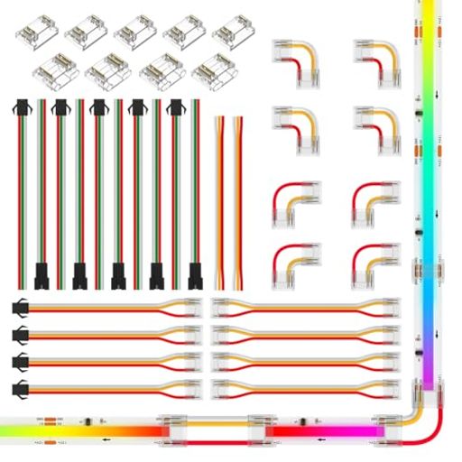 「対応照明器具」3PIN 12mm幅のSPI FCOB WS2811 IC RGB 720LEDs/m LEDテープライトとFCOB WS2814 IC RGBW 896LEDs/m LEDテープライトのみ対応します。 他の3PIN LED...