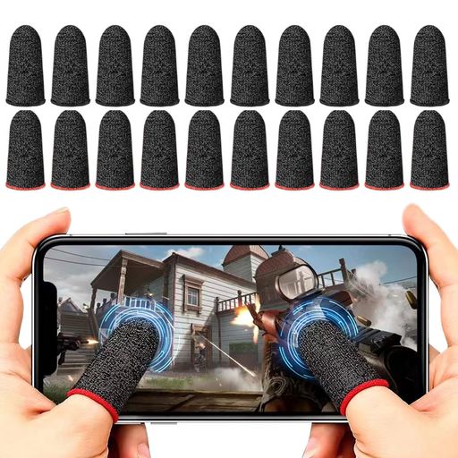【スマートフォン用ゲーム指ケース】銀繊維を多く含む28ステッチ精密加工フィンガーコット20個付き。 タブレット、スマートフォン全機種対応。特に各種ゲームに最適です。 【高品質の素材】 銀繊維の素材が高含有されているため、無効なクリック感なく...
