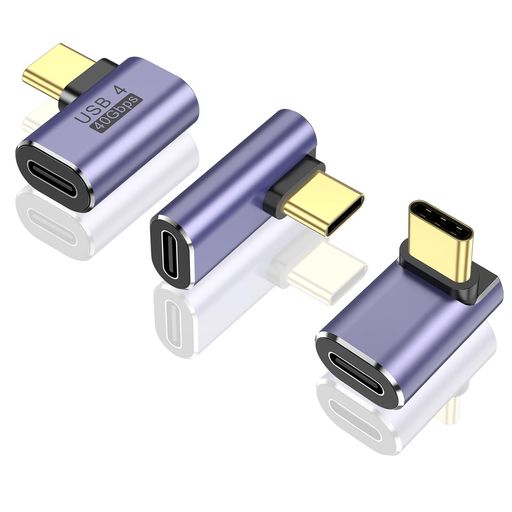 【便利で実用的】このUSBC4.0アダプターは40Gbpsに完全対応し、Thunderbolt4ケーブル用に設計されています。L字型デザインにより、ケーブルをデバイスに接続しやすく、狭い角に差し込む際の不便さを解消します。直角デザインにより...