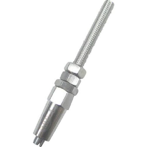●ワイヤロープの端末に。 ●ねじ径:M8●L2(mm):55●L1(mm):32●(L)(mm):100●適用ワイヤー径(mm):4 ●ステンレス(SUS316)