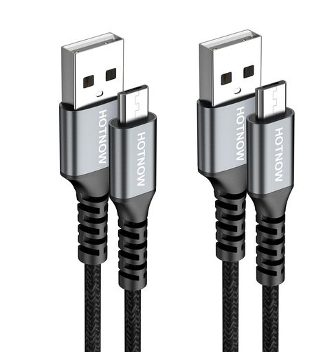 【マイクロUSBケーブル】USBA-マイクロUSBケーブルは、すべてのマイクロコネクタ電話とマイクロデバイスの充電と同期に適合します。 【急速充電】22AWG銅線コアとUSB2.0(480Mbps)で2.4Aの電流急速充電をサポートPCでの...