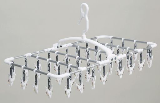 カラーホワイト/グレー サイズ(約)幅70.5x奥行36x高さ36cm(使用時) 重量(約)555g 材質ポリプロピレン、アルミニウム、ポリエチレン、硬鋼線、スチール 軽くて丈夫でさびに強いアルミ製!ピンチの位置を調節して使いやすくできます...