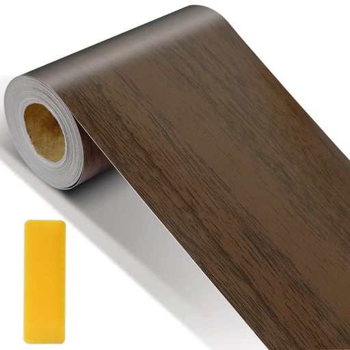 【仕様】サイズ:約15cmx10m厚さ:約0.2mm素材:PVC表面処理方法:エンボス加工木目調:ミュンヘンクルミ内容物:マスキングテープ、おさえヘラ 【補修用&amp;防水耐熱】窓枠、ドア枠などに使用して、簡単に模様替えできます。老朽化し...