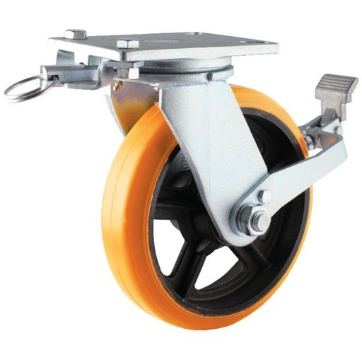 原産国:日本 許容荷重(daN):1470 許容荷重(kgf):1500 許容荷重(N):14700 車輪径D(mm):250 車輪幅(mm):64 取付ピッチXxY(mm):144x95 取付穴径P(mm):13 取付高H(mm):302...