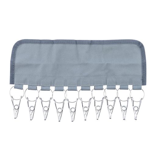 ハンガーやタオル掛けに取り付ける携帯用洗濯ピンチ ハンガーやタオル掛けが小物干しに早変わり 面ファスナーで取り付け・取り外し簡単 金属製ピンチ採用 たたんでコンパクトに携帯可能