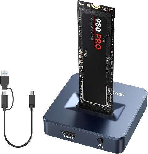【超高速10Gbps】ACASIS M.2 NVMe &amp; SATA to USB Cドッキングステーションは、USB 3.2 Type-C接続を使用し、m.2 SSDを使用して最大10Gbpsの超高速データ転送を実現します。 HDム...