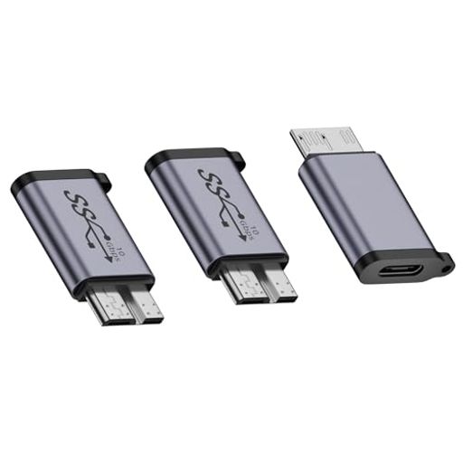PC シームレスなデバイスのアップグレード:Micro Bポート(外付けHDD、SSD、カメラなど)をType-Cメスポートに変換し、USB-C付きの最新のノートパソコン/電話に直接接続できます。 最大5GbpsのUSB 3.0速度をサポー...