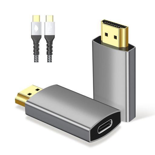 【USB C - HDMI一方向伝送】USB C - HDMI アダプタは、USB Type-C(サンダーボルト3/4対応)ノートパソコン/スマートフォン/タブレットなどをHDMIモニター/プロジェクターに接続し、超高精細な映像体験を提供し...