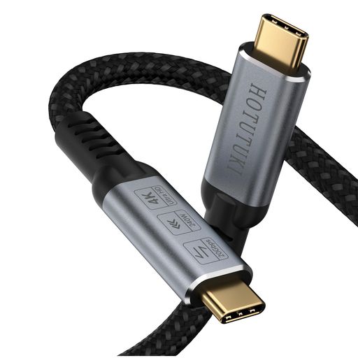 USB 3.2 Gen 2 20Gbps 超高速データ転送 HOTUTUKI USB-C ケーブルは USB 3.2 Gen 2 規格に準拠し、20Gbpsの超高速データ転送を実現。10GB のファイルが約 10 秒でバックアップ可能で、H...