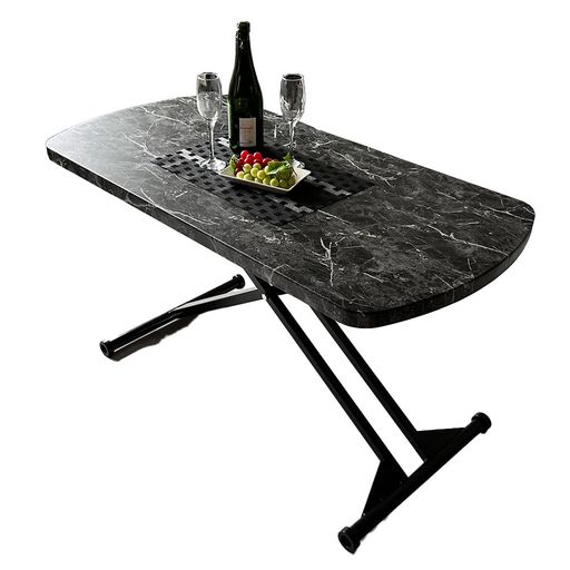 サイズ:幅120cmx奥行60cmx高さ27~75cm 天板厚み:3.5cm 重量:24kg 高さ:無段階調節可能 フックを上げて天板を上下する仕様 耐久性・防水性に優れた素材 素材:PVCシート・スチール脚