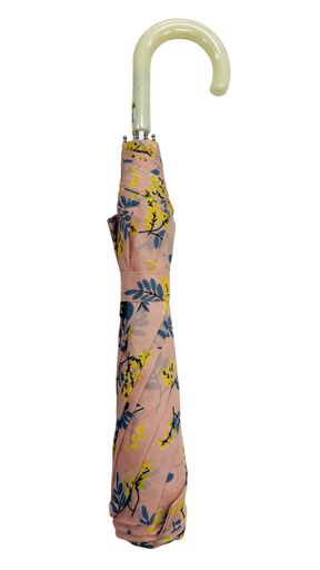 55cm8本骨 ポリエステル100% 折傘なのに楽々ジャンプ傘。 軽量で、収納時もスリム。携帯に便利