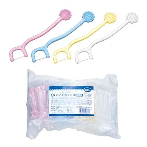 乳歯の隣接面カリエスの予防に●乳歯の大きさに合わせた小型のフロスヘッドが、小さなお口にも入りやすい。●フロスが歯ブラシでは磨きにくい歯間の汚れをしっかり取り除く。●カラフルな4色で楽しくフロッシング!●1本ずつ全て個包装なので衛生的です。●...