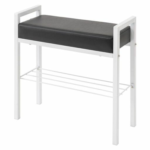商品サイズ(約):幅50x奥行20x高さ46cm 商品重量(約):3.3kg 耐荷重(約):座面80kg/棚5kg 素材:ウレタンフォーム(合成皮革)・スチール塗装:粉体塗装 収納棚付き、手すり付き、組立商品