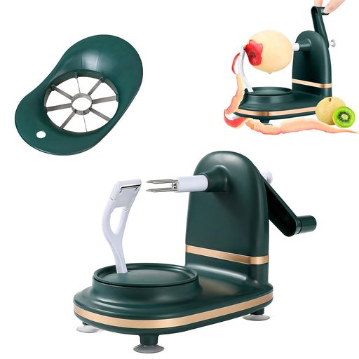 りんご、ジャガイモ、丸い大根、梨 【皮むき簡単、便利】:この縦型ピーラーは、果物の皮を素早く剥くための鋭いステンレス鋼の刃が装備されています。両手が自由になり、厚い皮をむく手間が省けます。りんごを刃に差し込んで5秒回すだけで、簡単に皮がむけ...