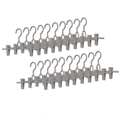 サイズ:約36x20x3cm 商品重量:約73g(1本あたり) 材質:本体・フック/ポリプロピレン、クリップ/ハイインパクトスチロール・ゴム質樹脂 原産国:日本 ●ホワイトカラーで衣類が引き立つ、スカート向けハンガー。ハンガー同士が縦に連結...