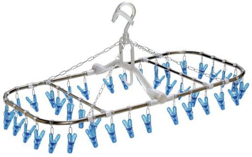 サイズ:37.5x77.5cm 素材・材質:本体/ステンレス・ポリプロピレン・エラストマーピンチ/ポリカーボネイト鎖/鋼線バネ/硬鋼線 生産国:中国 強化プラスチック強力ピンチ40個付