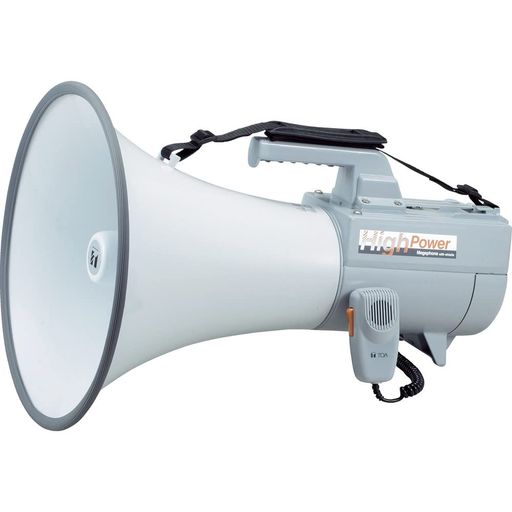 サイズ:直径35.1x長さ51.2cm 本体重量:3.6kg(電池別) 素材・材質:ホーンリング/塩化ビニル、ホーン部/アルミ、アンプケース上部/アルミダイカスト、ストラップ/ナイロン 原産国:インド セット内容・付属品:直径3.5ミニプラ...