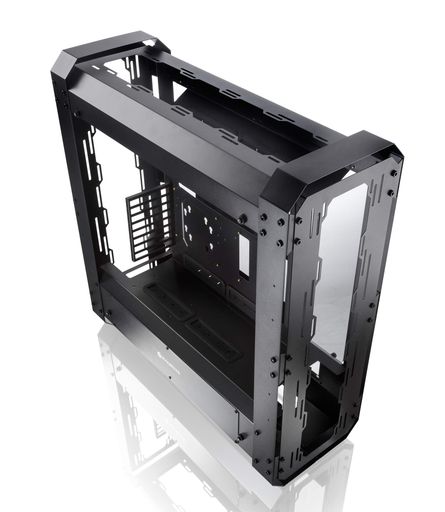 3mmフルアルミ&amp;2mmソリッドスチールデザイン 全体ブラックコーティング設計 デュアルATX電源対応 4mm 強化ガラス 最大512mmのフルレングスVGAカード対応(Quad SLIでは最大4枚)