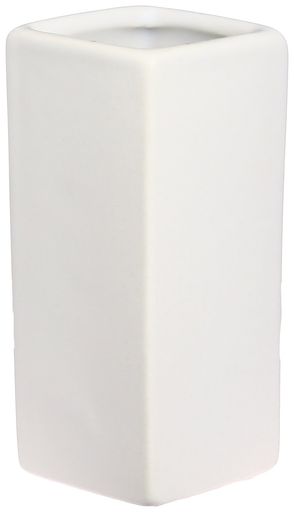 サイズ:縦・奥行5CMx高さ10CM 材質:陶器 仕様:穴なし 色:艶なし白