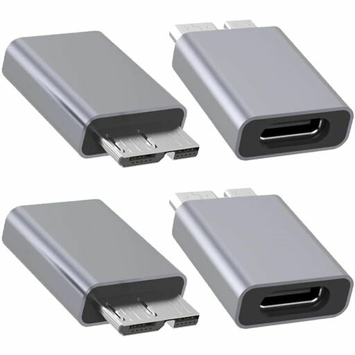アダプターについて:外付けハードドライブに直接接続でき、新しいUSBCまたはThunderbolt3デスクトップ/ラップトップ/タブレットと互換性のある古いポータブルドライブに適しています。 高速:USB3.1TypeCおよびMicroUS...