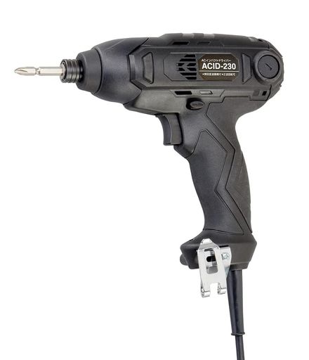 用途:家具の組立やDIYに 付属品:1番両頭ビット、2番両頭ビット コード長:約5m 仕様:ベルトフック付 電圧(周波数):100V(50/60Hz) 電流:2.5A 消費電力:230W 回転数:0~3,200min-1 打撃数:0~3,5...