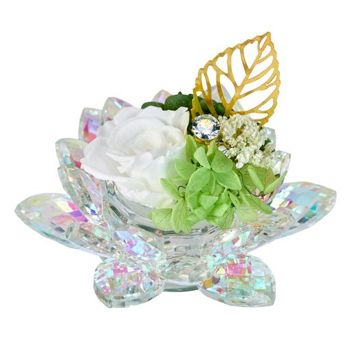 色名:#1オーロラホワイト 素材:ガラス サイズ:Φ11xH10cm、クラフトボックス入り(□12.5xH11cm)