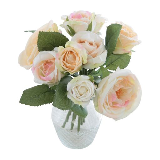 材質:合成樹脂・ワイヤー サイズ:W20xD18xH26cm 9本ブーケ