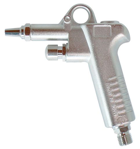 エア供給口径:G1/4 質量:200g 材質:アルミダイカスト(ニッケルメッキ) 適用流体:空気 最高使用圧力:1.0MPa(連続使用可能な許容最高圧力) ノズル接続ねじ径:G1/8