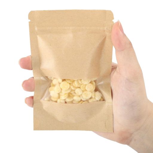 ✅【内外防水、耐油】50枚:幅10cm、長さ15cm。クラフト紙窓付きジッパー袋は、ファッションと実用性を兼ね備えた包装袋です。ジッパーのデザインにより、内部のアイテムの漏れを効果的に防ぎ、アイテムの保存にも役立ちます。内外防水、防油の設計...